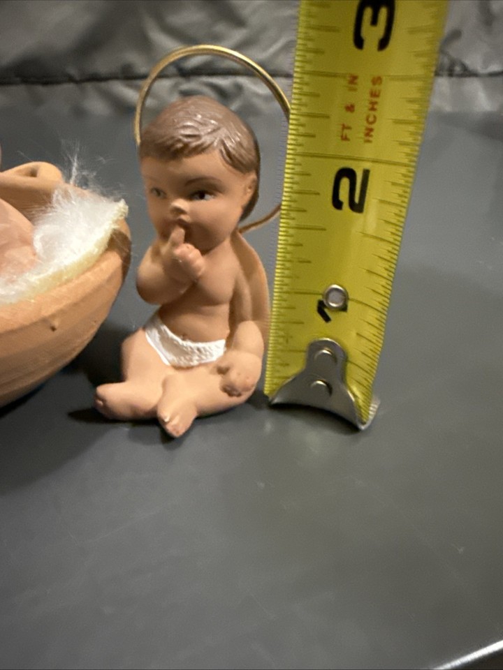 Handmade Baby Jesus Manager Small Nativity Ceramic Figurines Made In ...