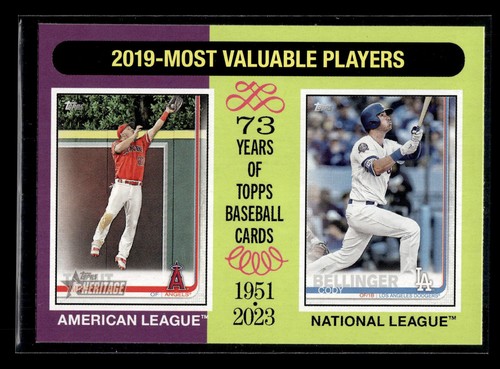2024 Topps Heritage #211 2019 MVPs (Mike Trout / Cody Bellinger) MVP ...