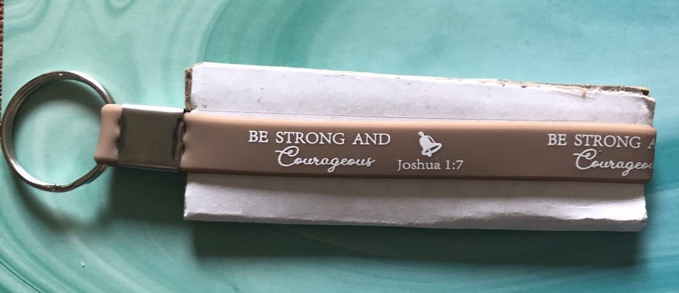 Bible Verse Silicone Keychain Key Ring Joshua 1:7 - Free Shipping | eBay