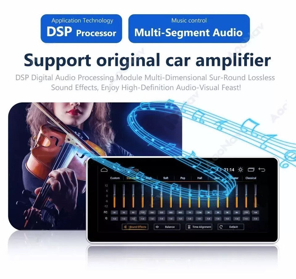 Android Car Radio Stereo Carplay GPS Screen+Touch A/C Panel For ...