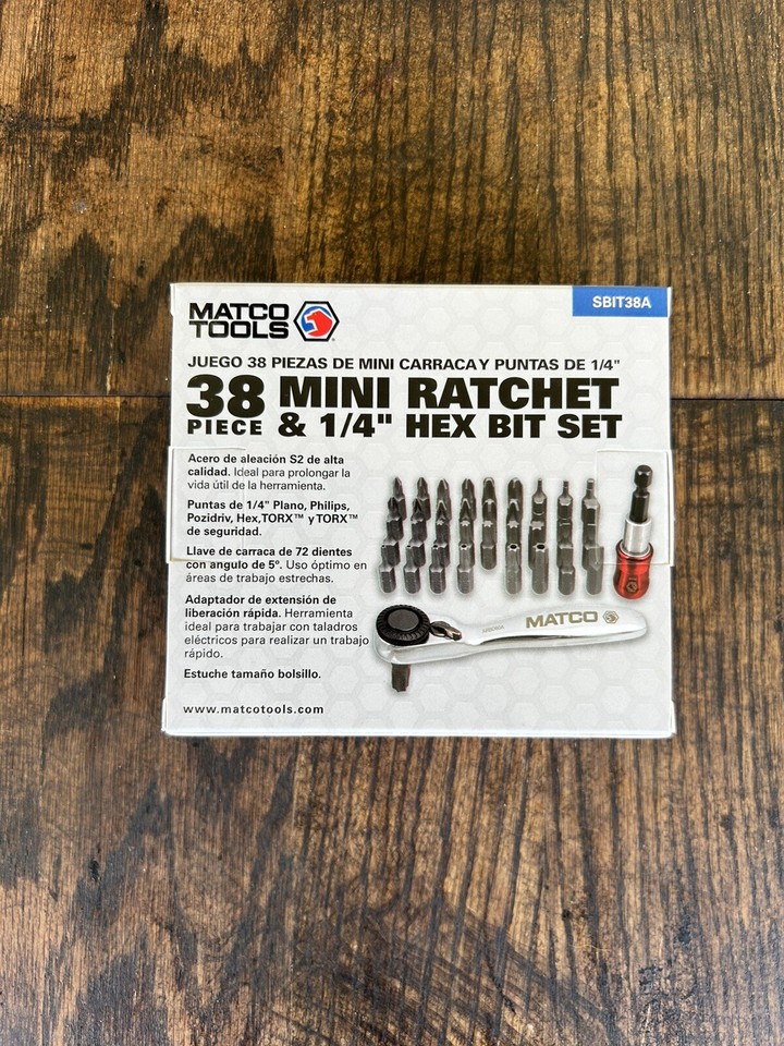 Matco 38 Mini Ratchet Quick Release Extension Bar and Bit Set NEW ...