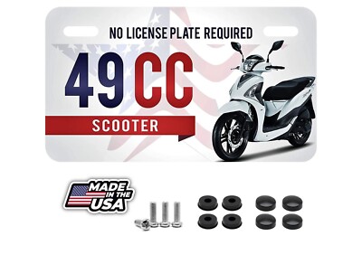 USA Patriotic 49cc License Plate for Mopeds and Scooters 4X7 Aluminum ...
