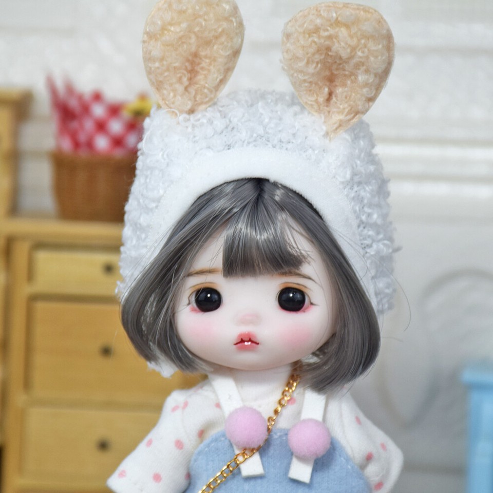 Lovely Mini 1/8 Ball Jointed Girls BJD Doll DIY SD Dolls Short Hair ...