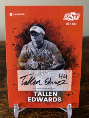 2024 ONiT Athlete Tallen Edwards Auto 81/100 Oklahoma State Softball | eBay