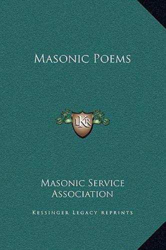 Masonic Poems by Masonic Service Association (2010, Hardcover) for sale ...