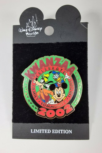 DLR Kwanzaa 2002 FAB 3 Mickey Donald Goofy Disney Pin Celebrate Family ...