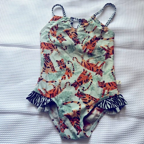 FLOATIMINI one piece jungle tiger swimsuit mint Girls SIZE 6 | eBay