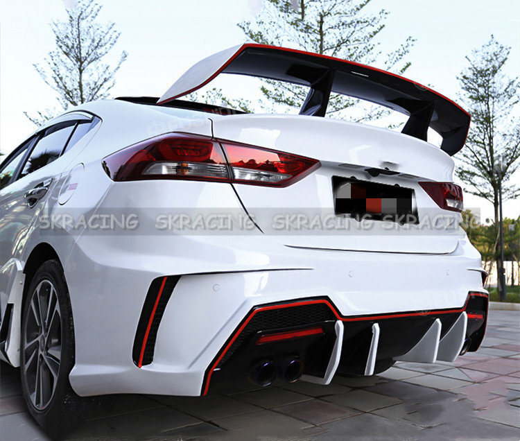NEW STYLE For Hyundai Elantra 16-20 4DR Sedan Red+Black Trunk Spoiler ...