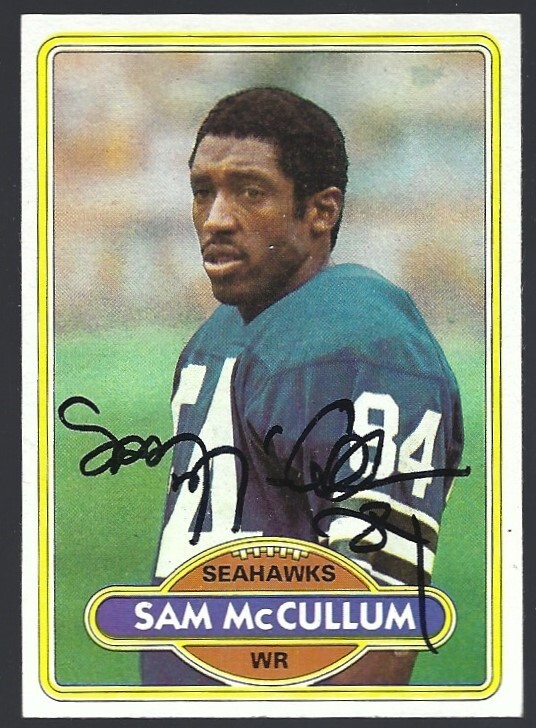 Sam McCullum 1980 Topps Football IP autograph signed #147 card | eBay