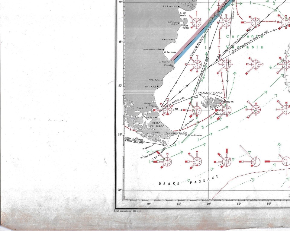 Admiralty 5125(9) Routeing Chart South Atlantic Ocean Chart Map ...