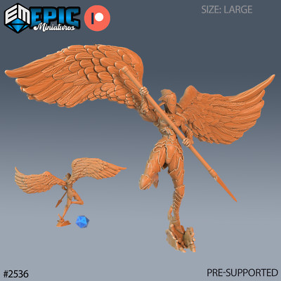 Animated Angel Statue C | Epic Miniatures | RPG Wargaming 3D Printed ...