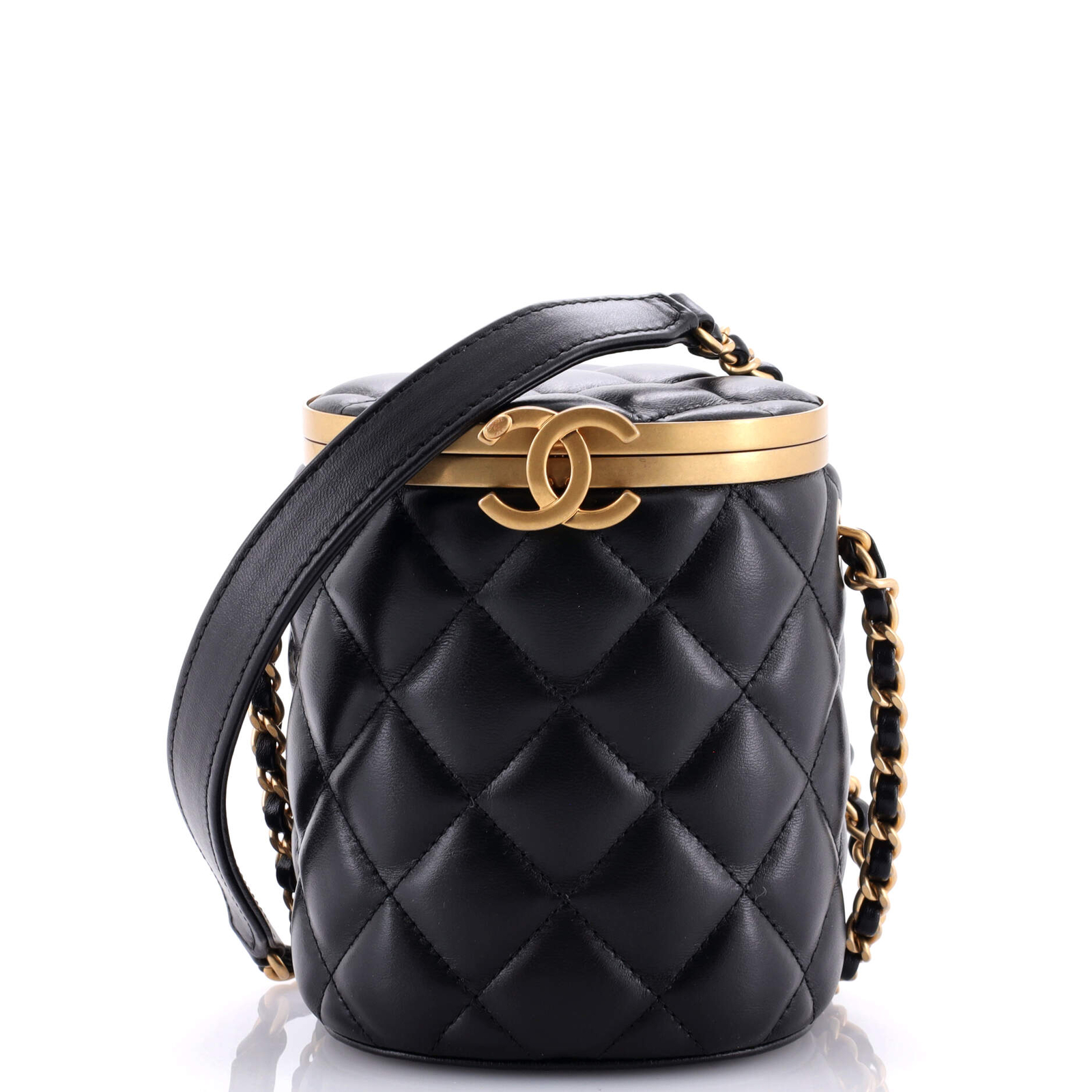 Chanel Crown Box Vanity Bag Quilted Lambskin Mini - Gem
