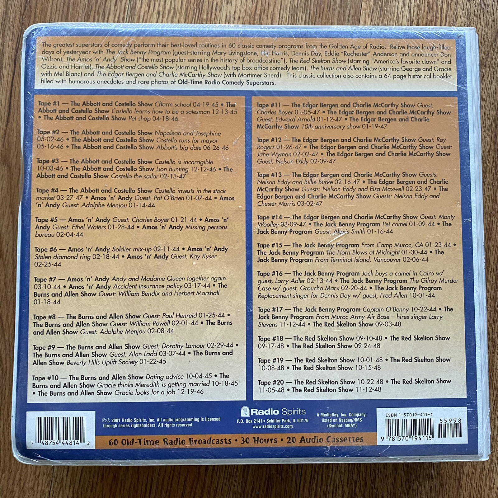 SEALED Old-Time Radio Blockbusters Comedy Superstars (Cassette Tape Set ...