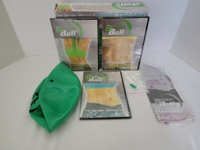 NEW BENDER BALL WORKOUT CORE TRAINING SET STRONG BACK 3 DVDS BALL ...