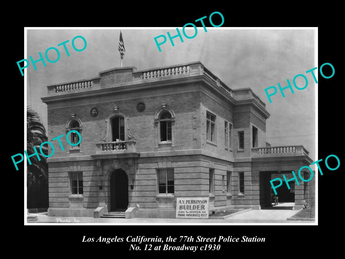 8x6 HISTORIC PHOTO OF LOS ANGELES CALIFORNIA LAPD 77th St POLICE ...