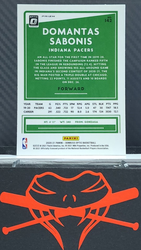 Domantis Sabonis 2020-21 Donruss Optic SILVER WAVE PRIZM SP #142 ...