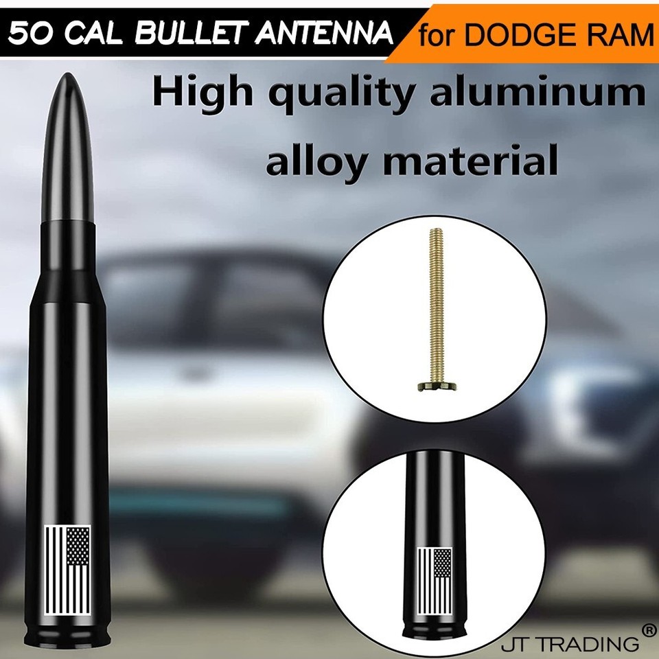 BULLET ANTENNA 50 CAL CALIBER for TRUCK DODGE RAM 1500 FORD F150 RAPTOR ...