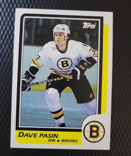1986-87 Topps DAVE PASIN Boston Bruins ROOKIE Hockey NHL Career Stats ...