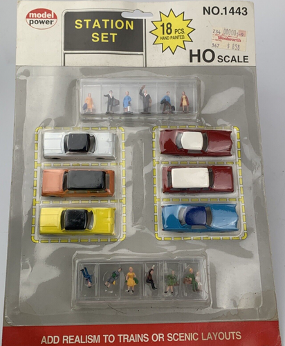 Model Power 1443 Station Set 6 Cars 12 People New Unopened | eBay