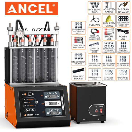 Ultrasonic GDI Fuel Injector Tester Cleaner kit Cleaning Machine 6 ...
