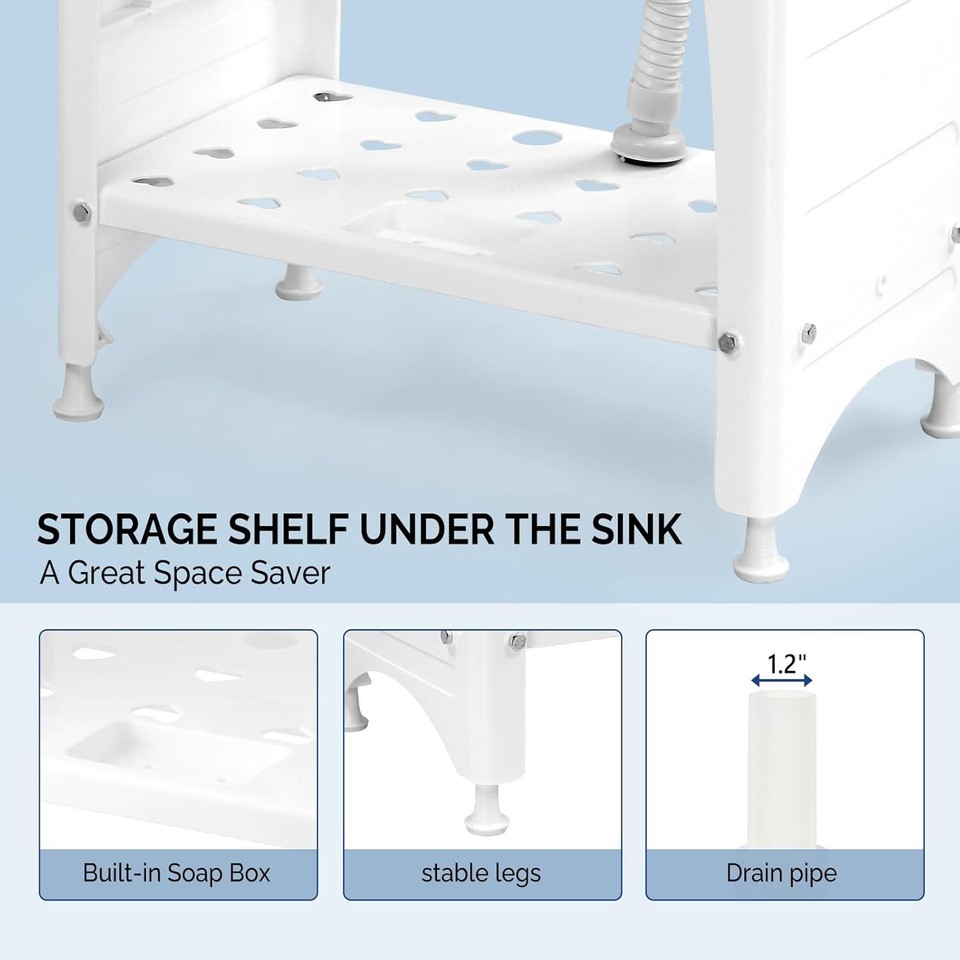 Utility Sink Laundry Tub for Washing Room with Removable Drainboard ...