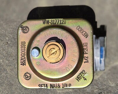 Whirlpool Cooktop Gas Pressure Regulator 4670G0039B WW3177120, new 3/8 ...