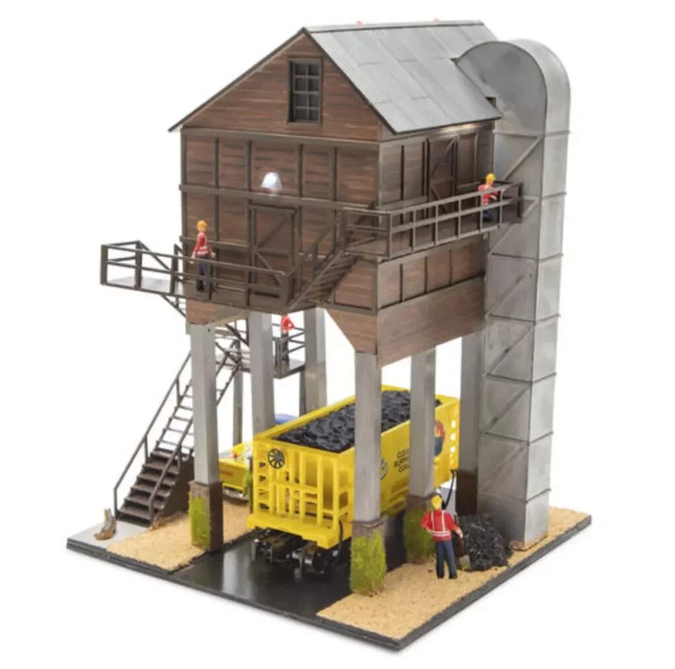 O Scale Coal Tipple Industrial Building Prelit with Coal Car & Pickup ...