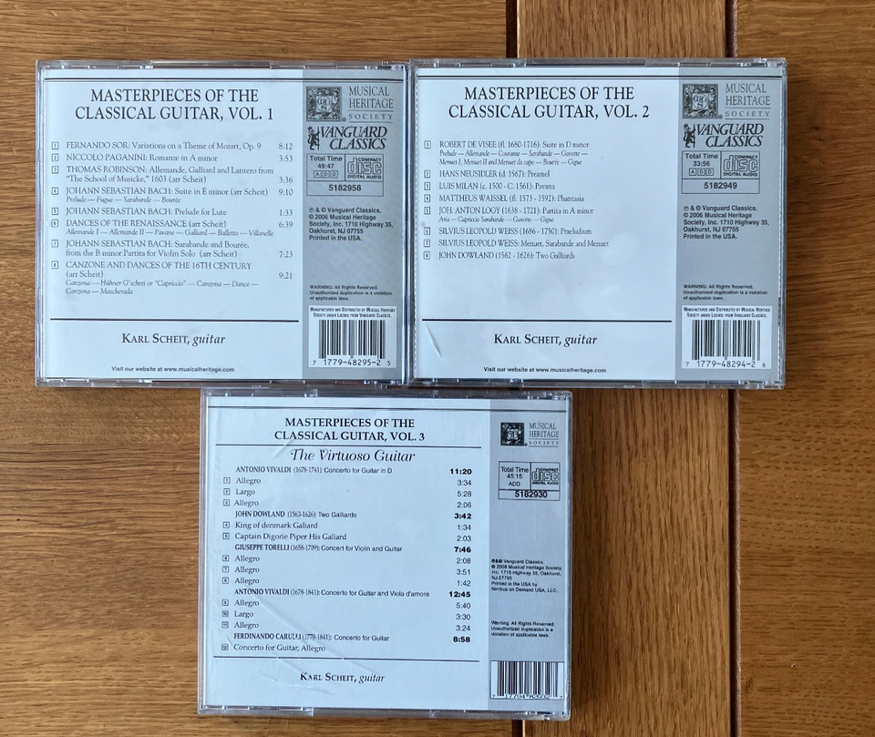 Karl Scheit 3 x MASTERPIECES OF GUITAR CD Job-Lot | eBay UK