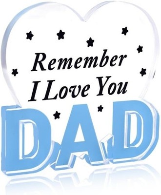 Dad Gift from Daughter Son - Acrylic Heart-Shaped Plaque Father’s Day ...