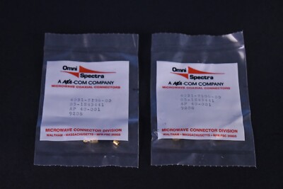 2 M/A-COM OSMM Straight Cable Plug RF Microwave Connector RG-196 4031 ...