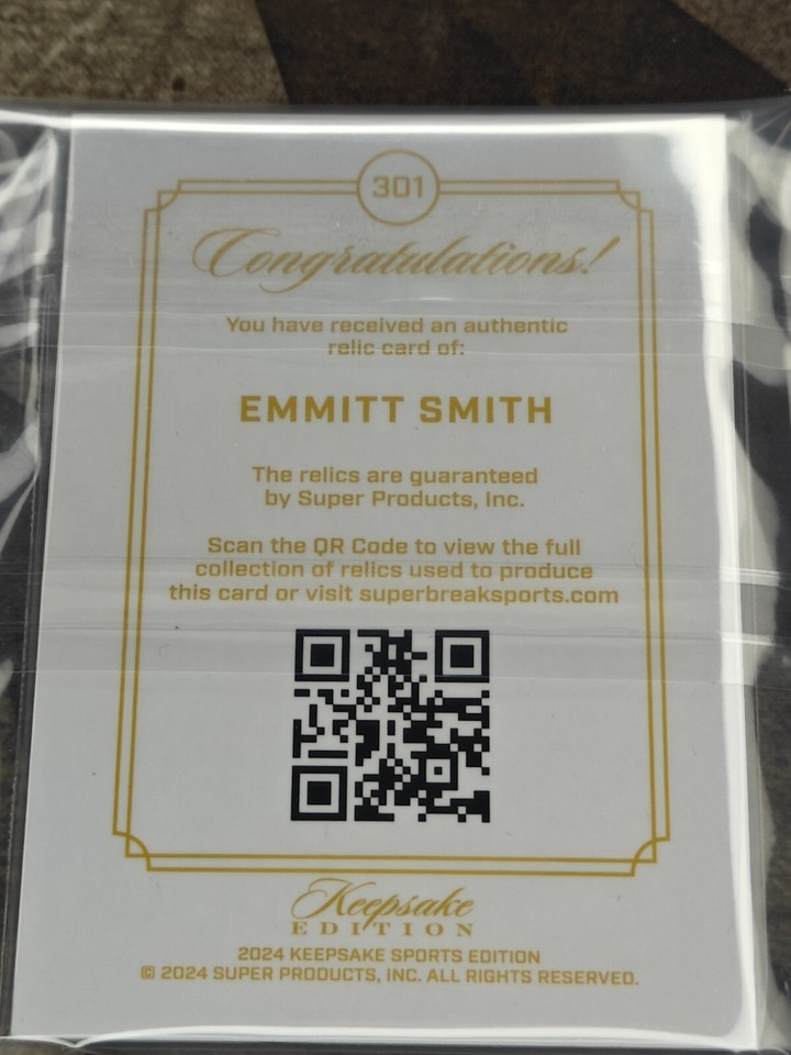 Keepsake Gem Relic Patch Emmitt Smith 67/99 | eBay