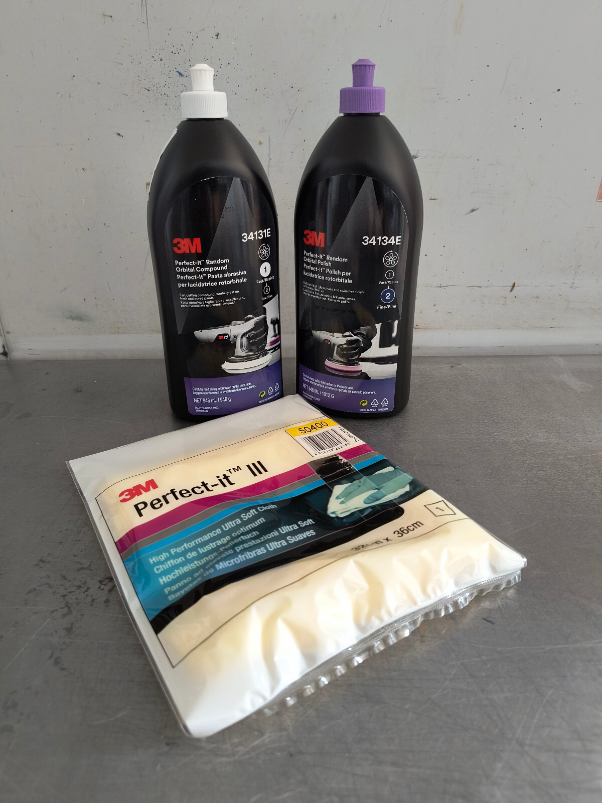 3M PASTA ABRASIVA 34131E POLISH 3M 34134E MICROFIBRA 50400 PANNO ...