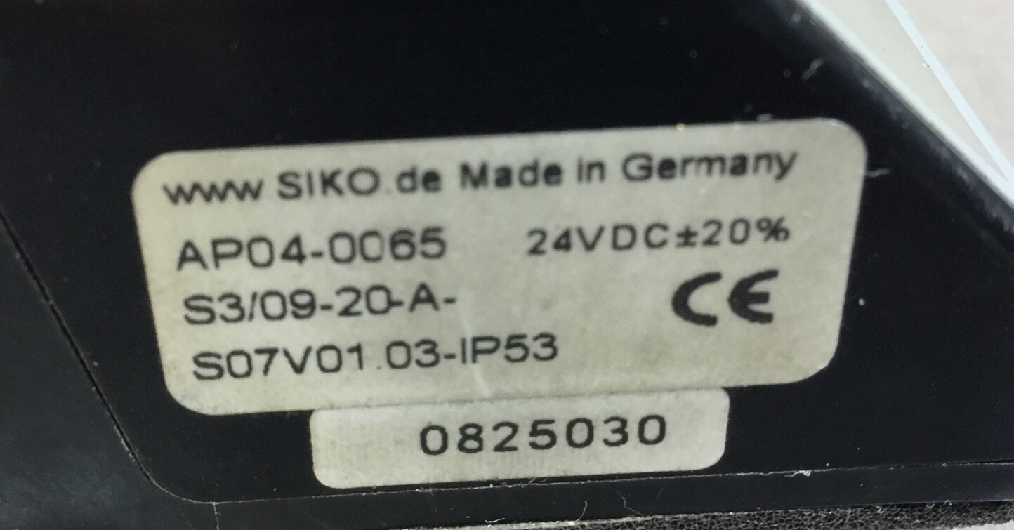 SIKO AP04-0065 ABSOLUTE POSITION INDICATOR ADJUSTABLE 24VDC 3E-18 | eBay