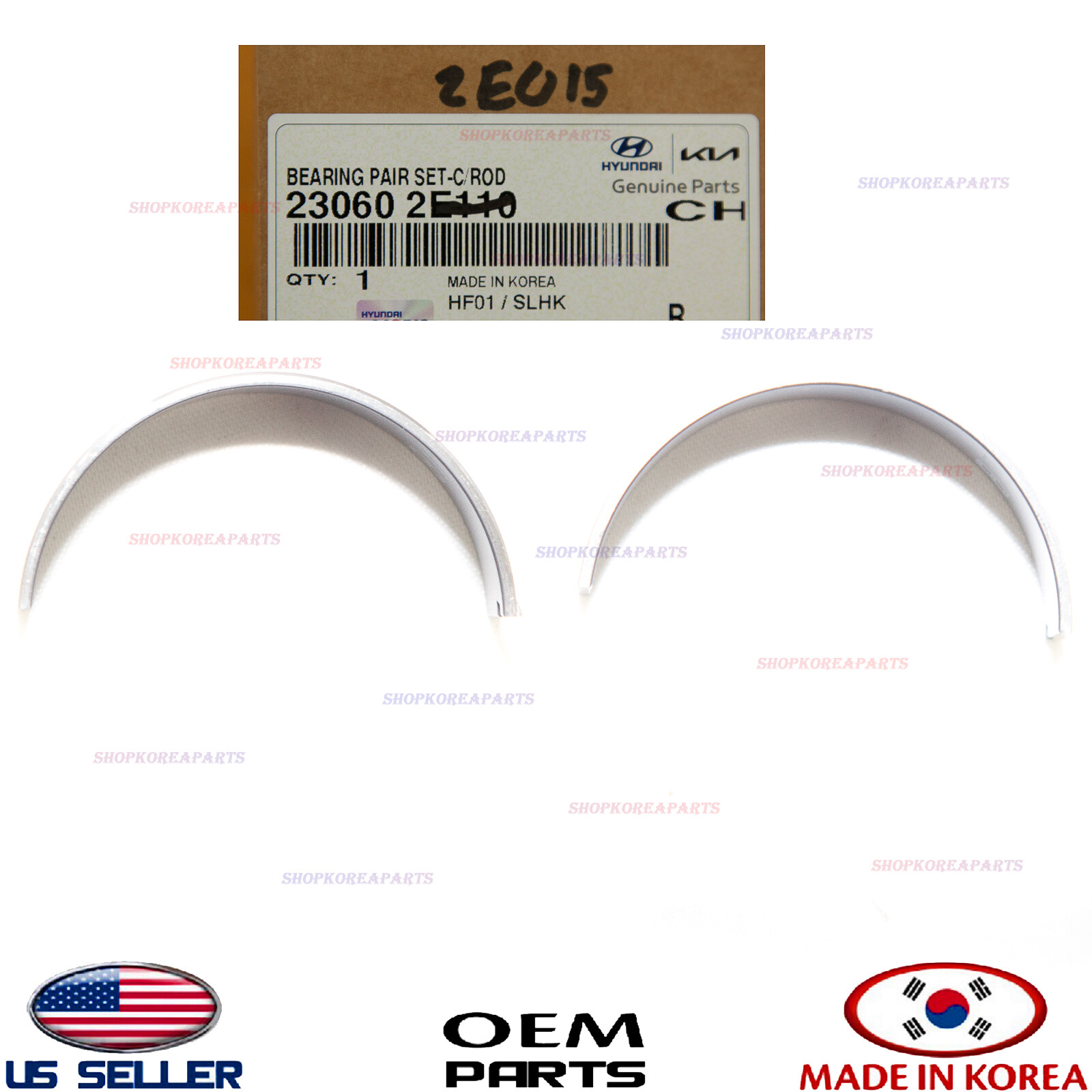 Genuine Connecting Rod Bearings 1pair ⭐OEM⭐ HYUNDAI KIA 2.0L *See ...