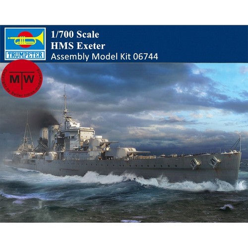 Trumpeter 06744 1/700 Scale HMS Exeter Military Plastic Assembly Model ...