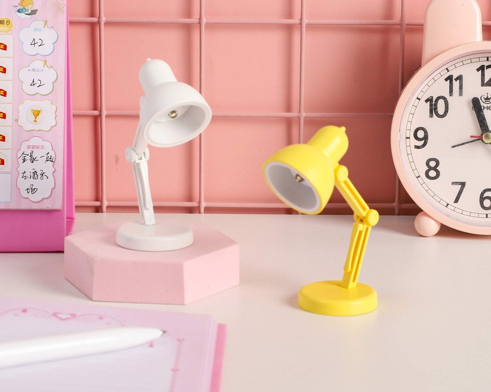2 Pack LED Mini Table Lamp Fold-able Night Reading Book Lamps for Home ...