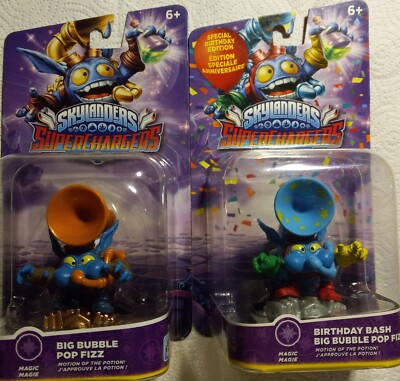 SKYLANDERS SUPERCHARGERS BIG BUBBLE POP FIZZ & BIRTHDAY BASH POP FIZZ ...