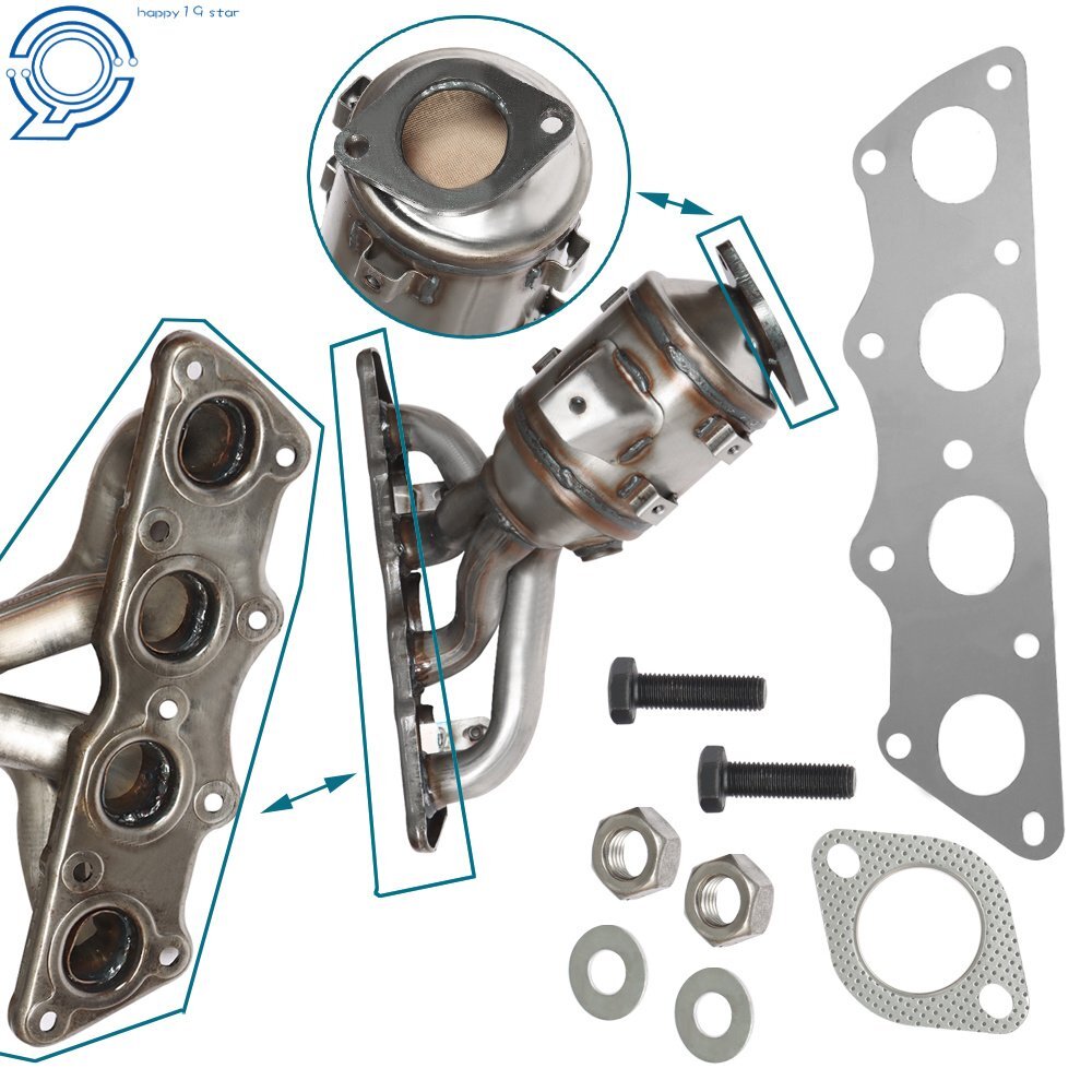 Exhaust Manifold w/ Catalytic Converter for Hyundai Accent Kia Rio ...