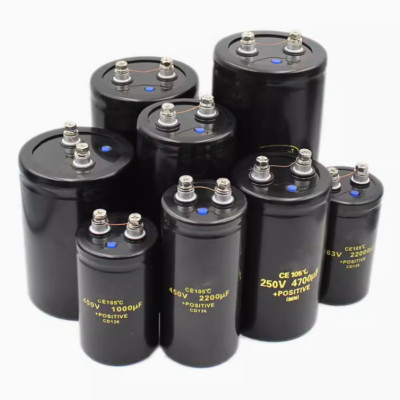 63V 100V 250 400 450V Large Screw Terminal Electrolytic Capacitor ...
