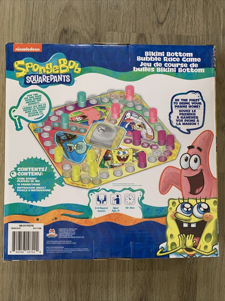 Spongebob Squarepants Bikini Bottom Bubble Race Game Trouble Board Game ...