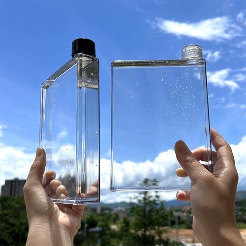 Outdoor Square Water Bottle High Temperature Resistant 500ml Flat Water ...