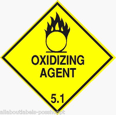 500 x Oxidizing Agent 5.1 Label Stickers | eBay Australia