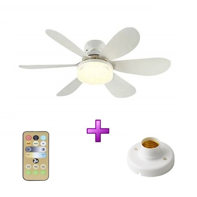 LED Ceiling Fan Light - With Remote Control - Edison / Bayonet & Base ...