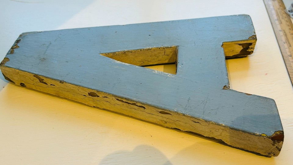 Vintage original Wooden Letter 'A' Shop sign letter Decorative wall ...