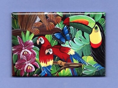 COSTA RICA *2X3 FRIDGE MAGNET* CENTRAL AMERICA PURA VIDA BEACH VOLCANO ...