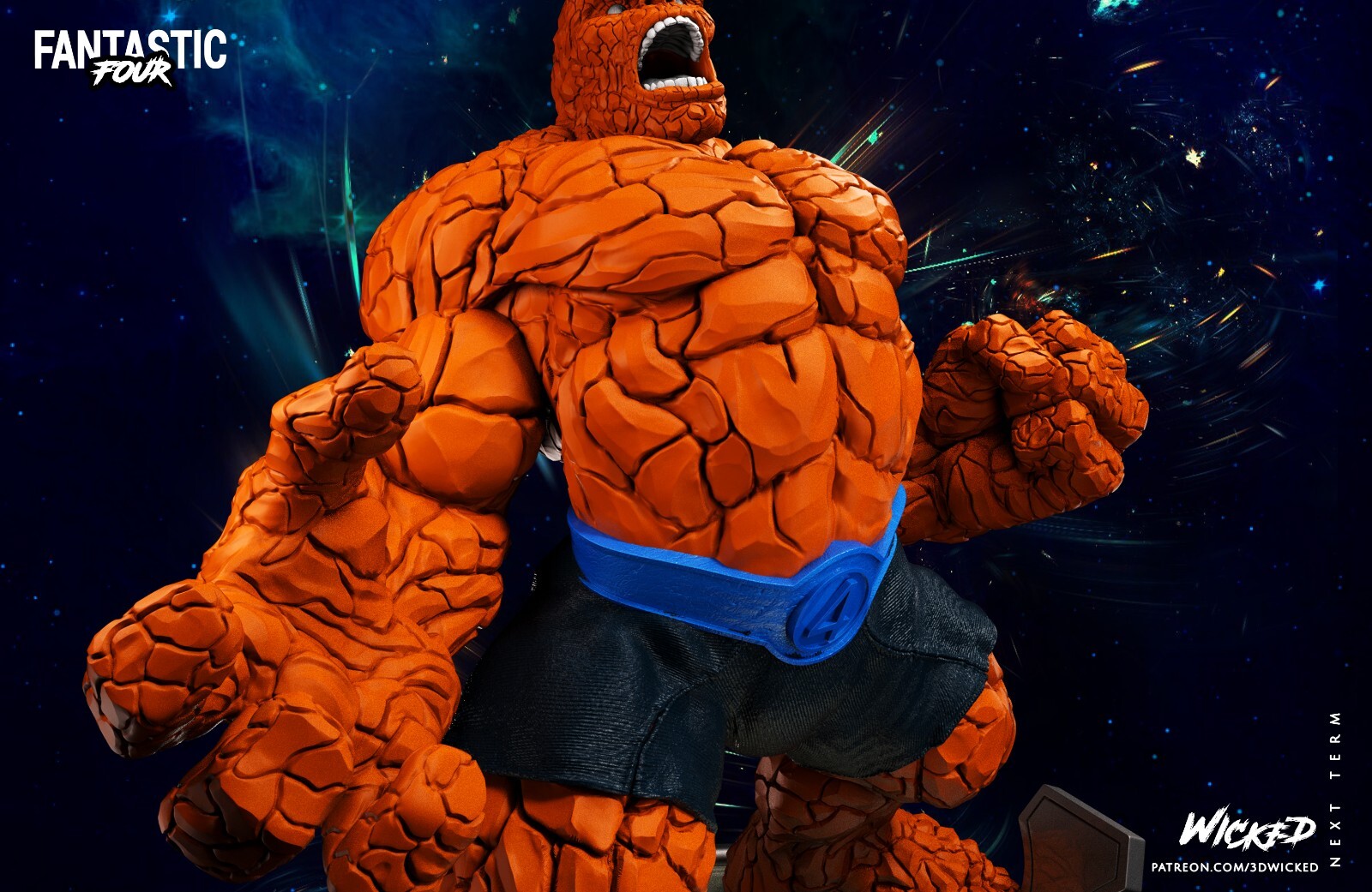 THE THING Statue Marvel Fantastic Four Avengers Resin Model Kit WICKED ...