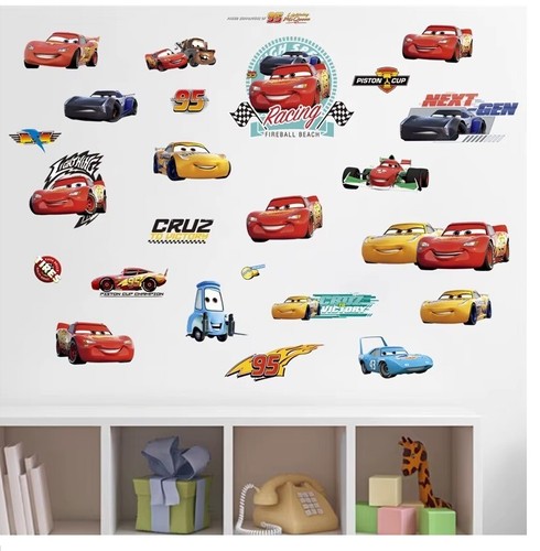 Removable Wall Sticker lightning mc queen Cars kids room Decal Vinyl ...