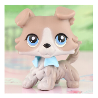 Mini Pet Shop lps Collie #67 Rare LPS Figure with LPS Accessory Blue ...