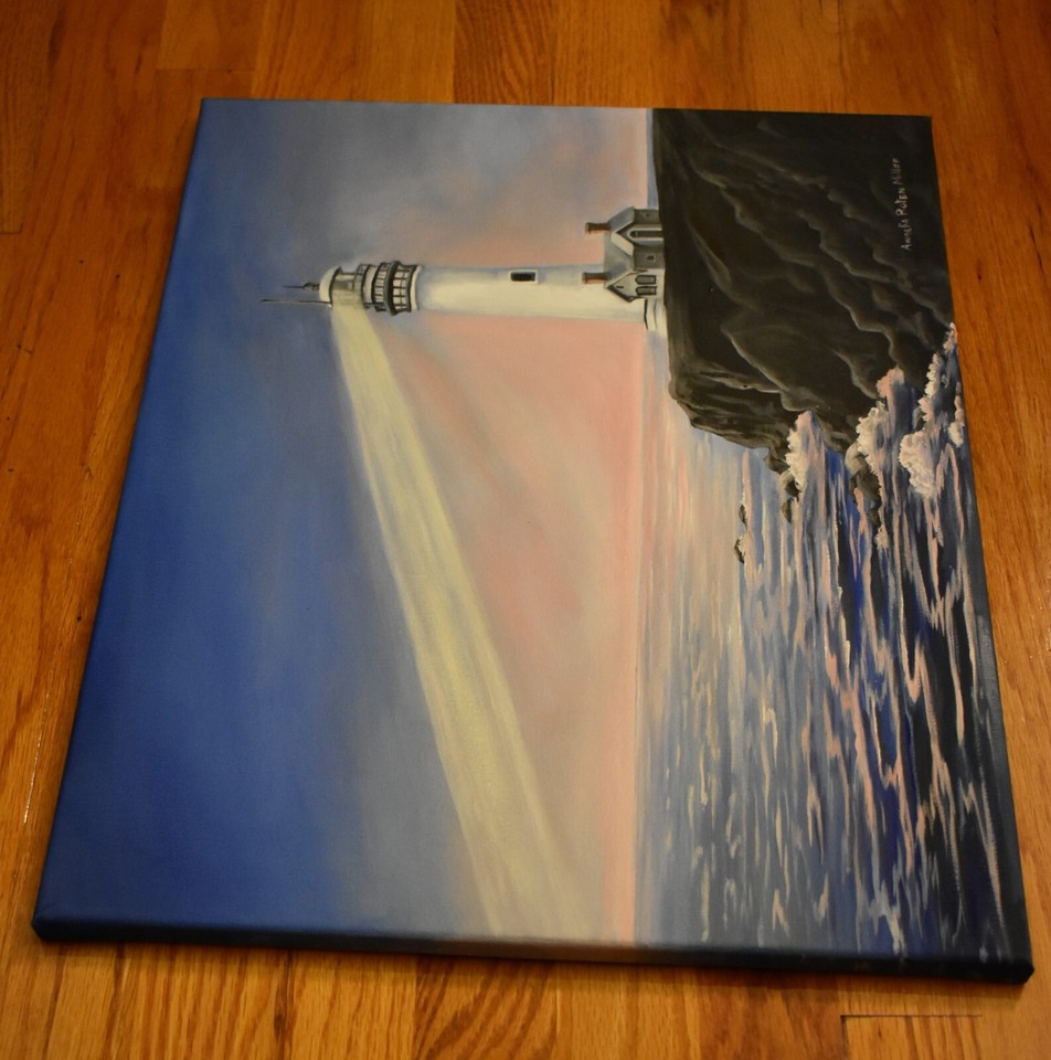 Pigeon Point Lighthouse Oil Painting Original Artist Signed and Sold 20 ...