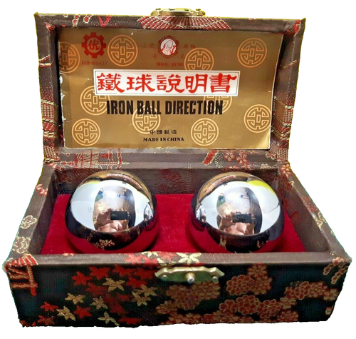 VINTAGE BAODING IRON BALLS SHOU XING MEDITATION CHIME BALLS HEBEI PROVINCE | eBay